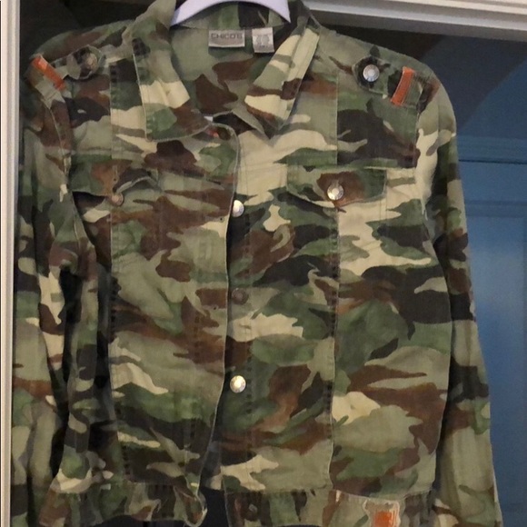 Chico's | Jackets & Coats | Chico Brand Camouflage Jacket | Poshmark